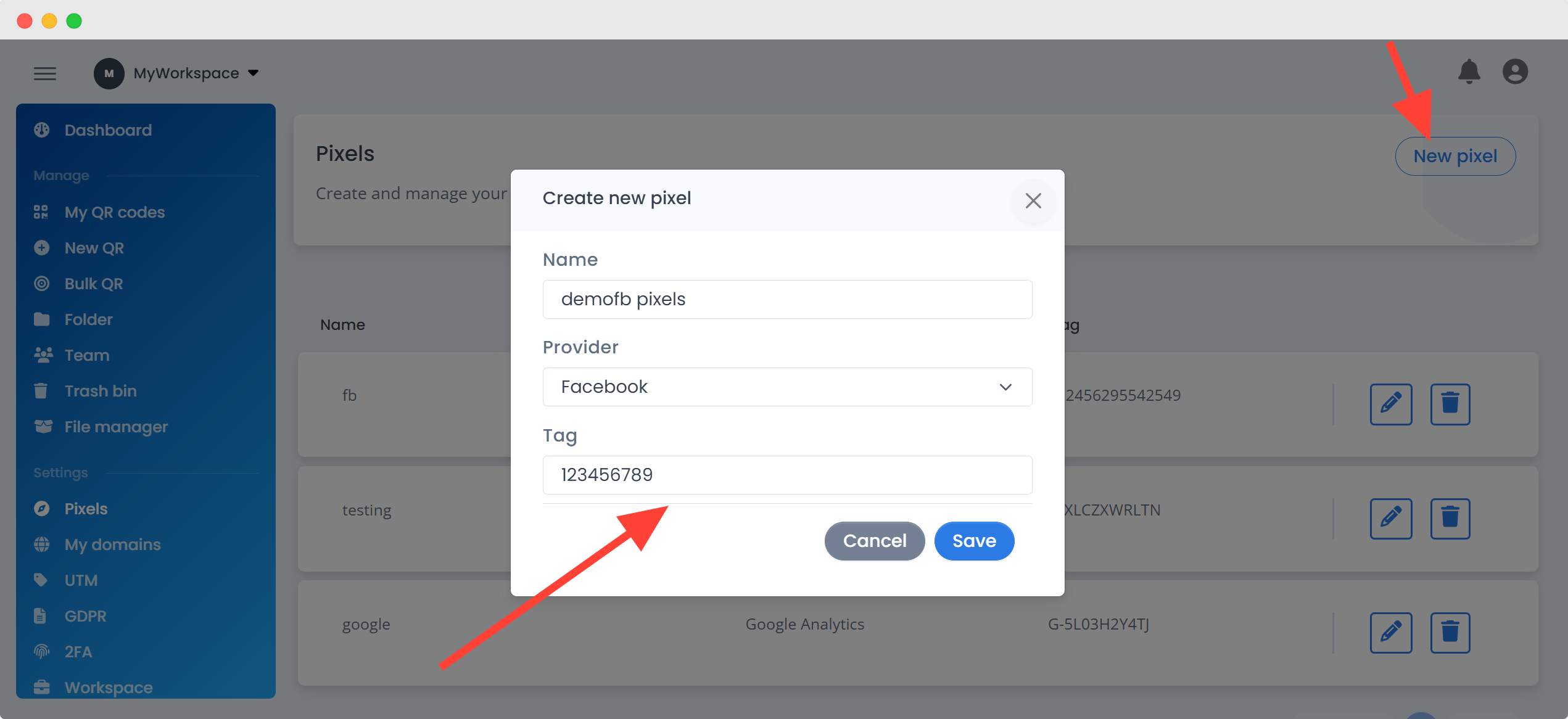 How to add pixel tracking? | ElkQR
